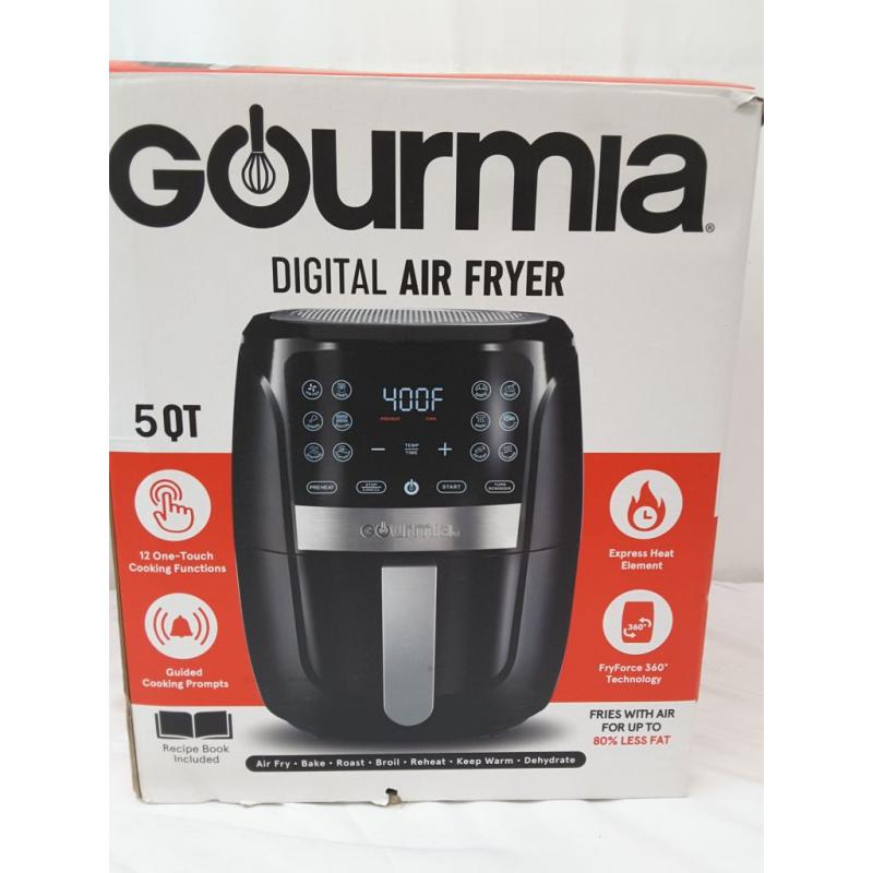 Gourmia 5qt 12-Function Guided Cook Digital Air Fryer - Black Gourmia 5qt 12-Function Guided Cook Digital Air Fryer - Black